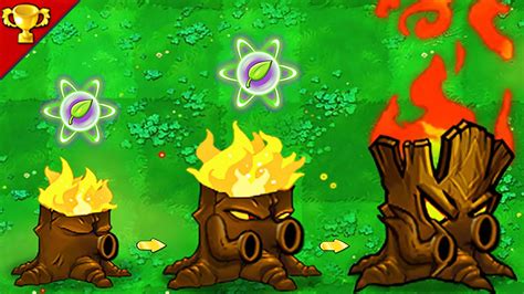 Plants Vs Zombies Torchwood Pea Use Plant Food Max Level Youtube
