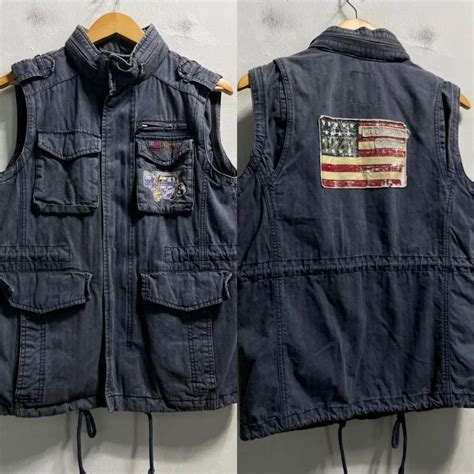 95 Jeep 지프 성조기 빅로고 야상 조끼 집업 정품 세컨웨어 헬로마켓