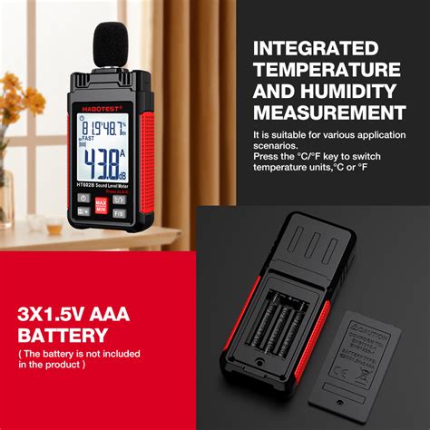 HABOTEST HT Digital Sound Level Meter Inch LCD Decibel Monitoring Tester DBA