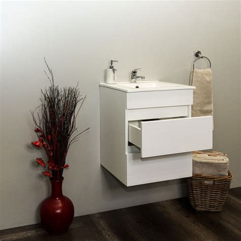 Denver Marlene 2 Drawer Floating Vanity High Gloss White 450