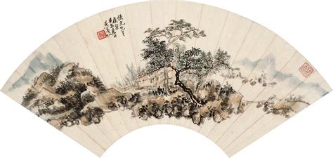 黄宾虹 辛未（1931年）作 茆亭清夏图 扇面浙江长乐 2011年春季艺术品拍卖会浙江长乐拍品价格图片拍卖专场拍卖会预展拍卖会