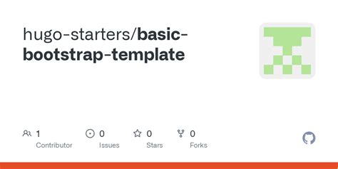GitHub Hugo Starters Basic Bootstrap Template
