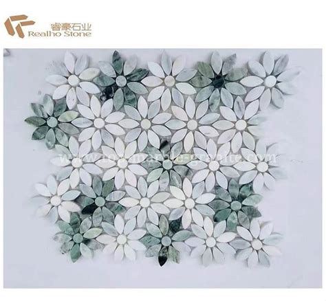 녹색 대리석 모자이크 타일 Backsplash 공급 업체 및 제조 업체 중국 저렴한 가격 Realho Stone