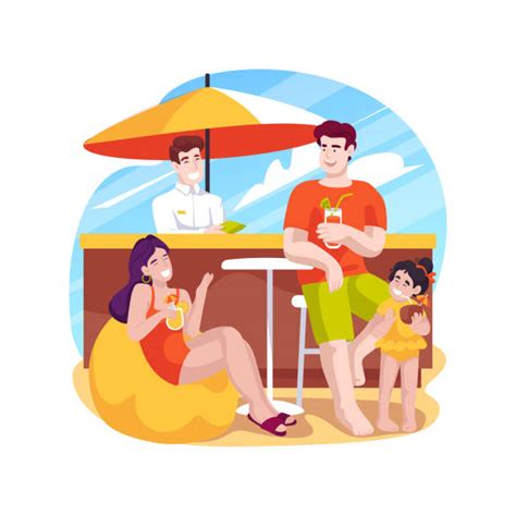 Familia Tomando Helado Vectores Libres De Derechos Istock