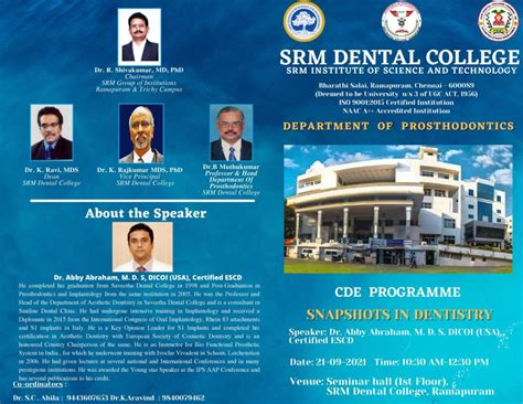 Cde Programme Snapshots In Dentistry Prosthodontics