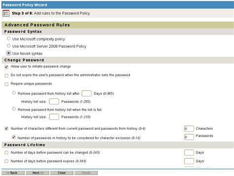 Creating Password Policies Netiq Password Management Administration Guide