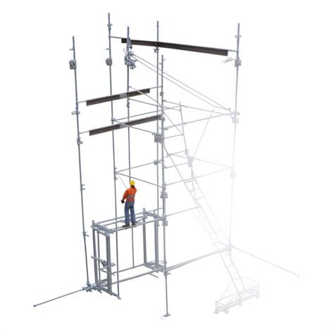 Hoisting Model With Steel Scaffolding Platform Prompts Stable