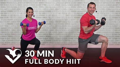 30 Minute Full Body Hiit At Home Workout With Weights Total Body 30