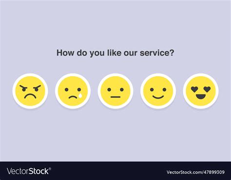 Feedback Emoji Infographic Level Of Satisfaction Vector Image