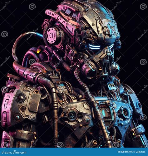 Robot Automaton Cyborg Ai Computer Eye Id Iris Face Facial Recognition Technology Printed