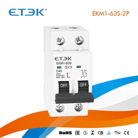 China Ekm1 63s 4 5ka 2p 13a Mcb Miniature Circuit Breaker With Intertek