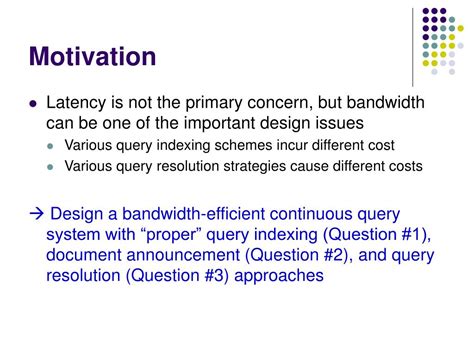 Ppt Bandwidth Efficient Continuous Query Processing Over Dhts