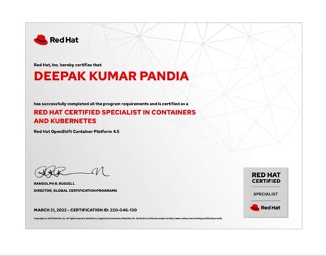 Deepak Kumar Pandia On Linkedin D0180 Ex180 Vimaldaga Redhat