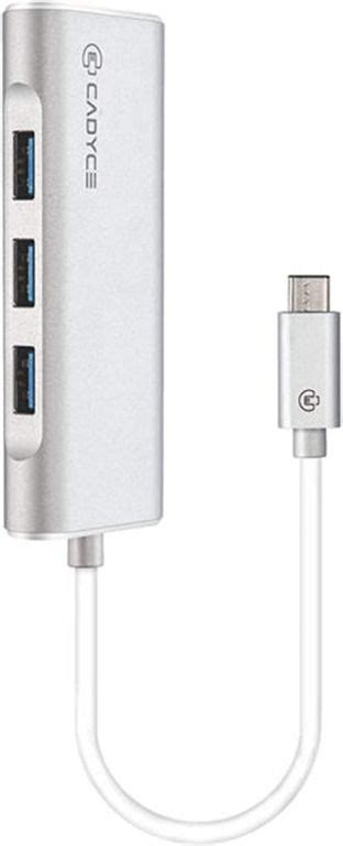 Sg Stock Cadyce USB C To 3 Port USB 3 0 Hub With Gigabit Ethernet Adapter Computers Tech