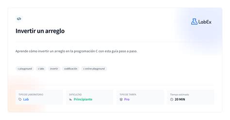 Invertir Un Arreglo Labex