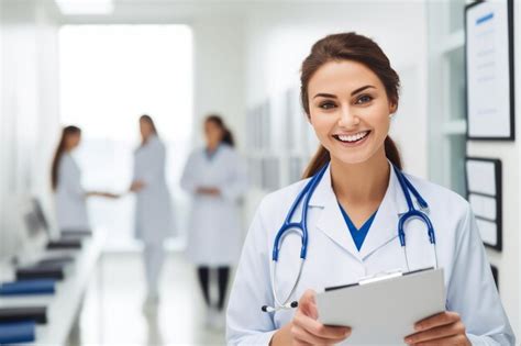 Médica cuidadosa en acción que abraza la medicina la atención médica y