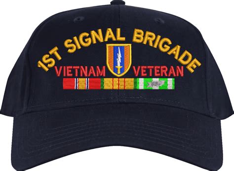 St Signal Brigade Vietnam Veteran Embroidered Cap With Ribbons