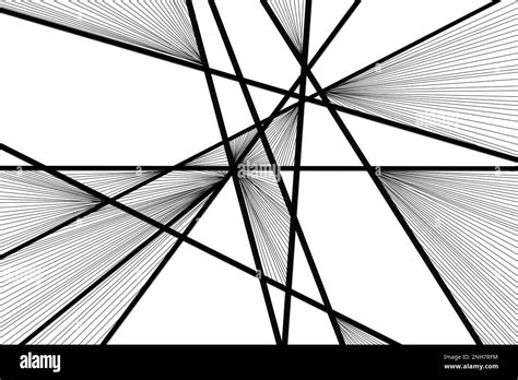Random Geometric Line Pattern Modern Chaotic Lines Background Black Color Minimal Lines Black