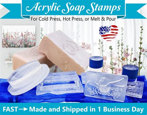 Soap Stamp Custom Acrylic Soap Stamp Stamp For Soap Makers Etsy