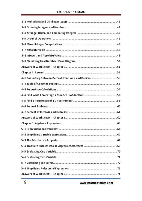 6th Grade FSA Math Workbook 2018 The Most Comprehensive Review For The