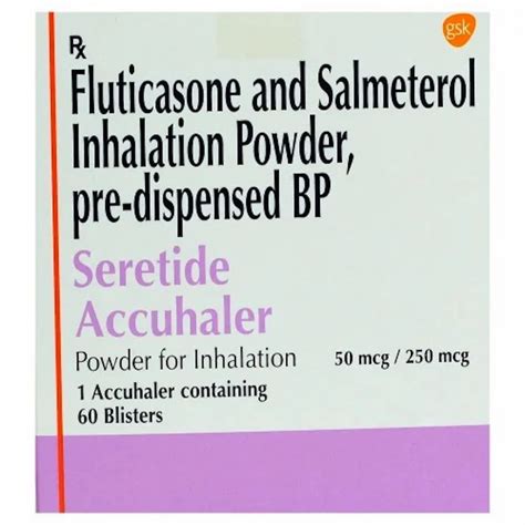 Seretide Accuhaler 50 250 Mcg Nationwide Delivery At ₹ 155 Pack