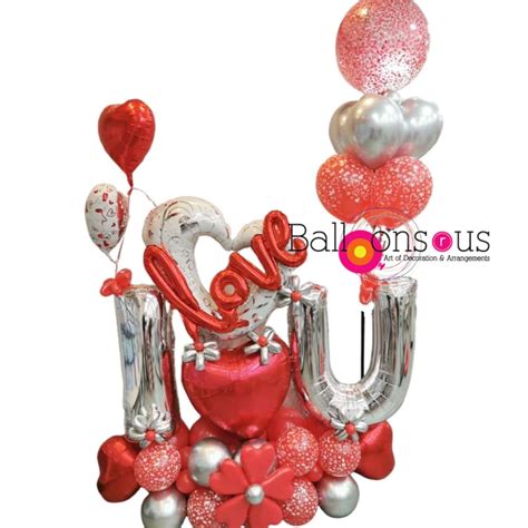 Love You Arrangement With Big Letters Balloons R Us Amman