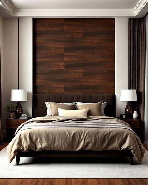 Bedroom Brown Accent Wall