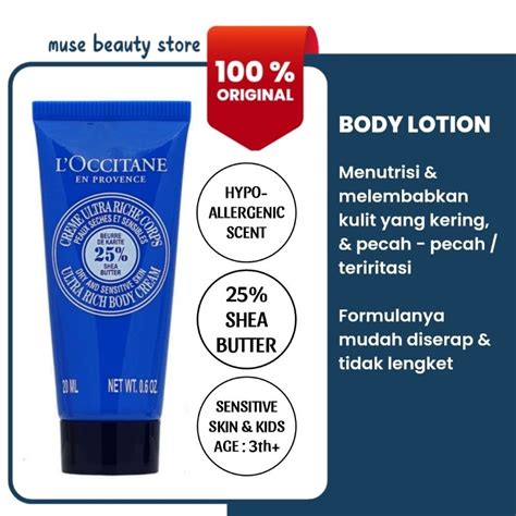 Jual Loccitane Shea Butter 25 Ultra Rich Body Cream 20ml Body