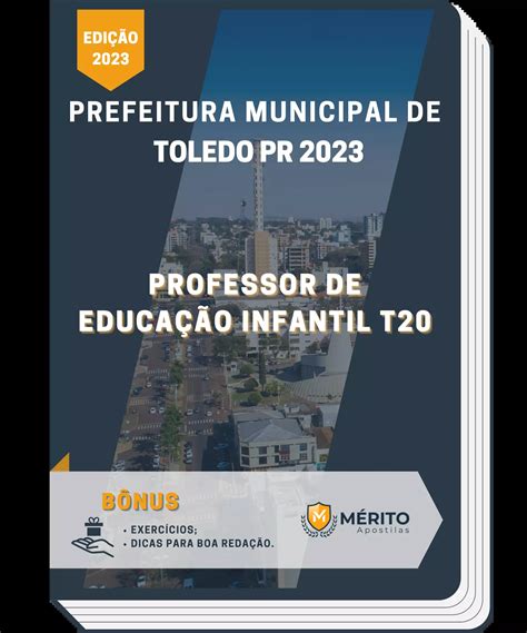 Apostila Professor de Educação Infantil T20 Prefeitura de Toledo PR 2023