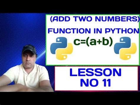 Add Two Numbers Function In Python Add Numbers In Python Python Course For Beginners Munsab