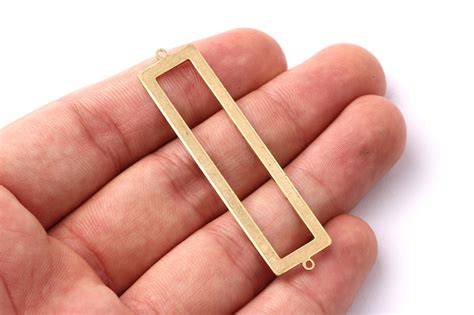Raw Brass Connector Rectangle Shaped Brass Connector Etsy
