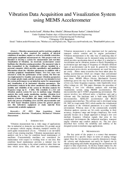 Pdf Vibration Data Acquisition And Visualization System Using Mems