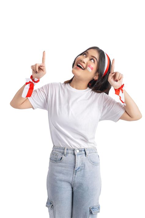 Premium Photo An Indonesian Girl Celebrates Indonesian Independence