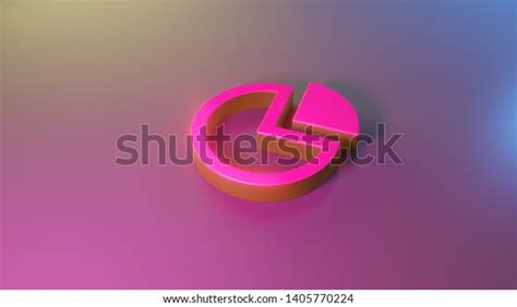 3d Symbol Pie Chart Slice Render Stock Illustration 1405770224