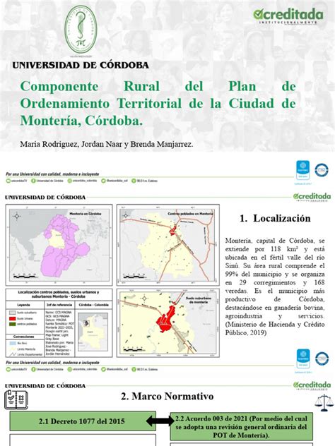 Componente Rural Del Plan De Ordenamiento Territorial De La Ciudad De