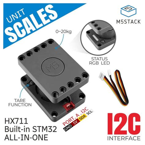 M5stack Scales Unit With 20kg Range Hx711 The Pi Hut