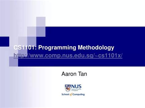 Ppt Cs Programming Methodology Comp Nus Sg Cs X Powerpoint