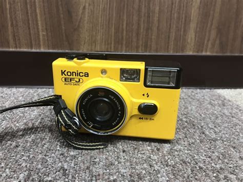 Yahooオークション コニカ Konica Efj Auto Date イエロー コンパク