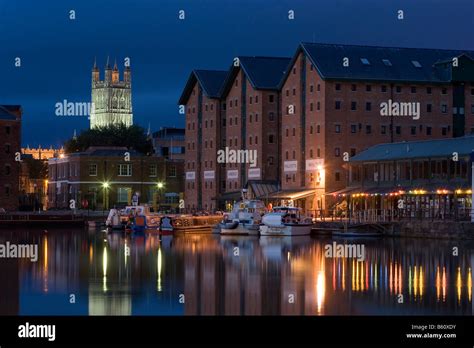 Gloucester The Docks 18th Century Warehouses Cathedral Gloucestershire