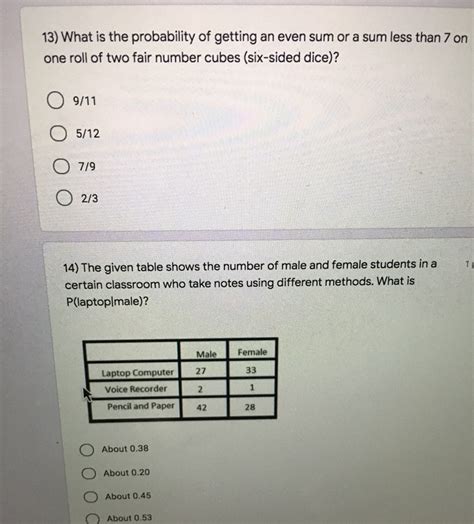Answered 13 What Is The Probability Of Getting Bartleby
