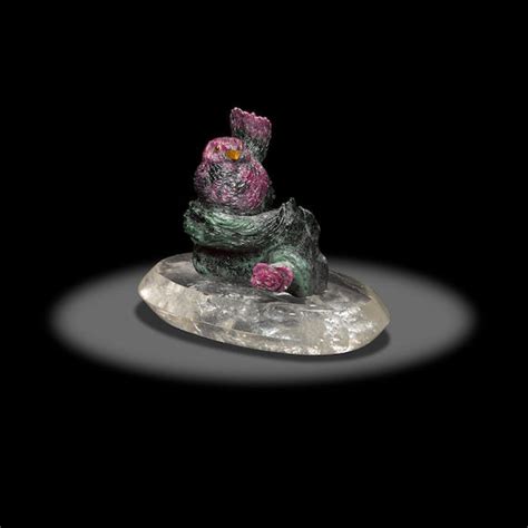 Bonhams Ruby In Zoiste Bird On A Nest With A Quartz Base By Luis Alberto Quispe Aparicio