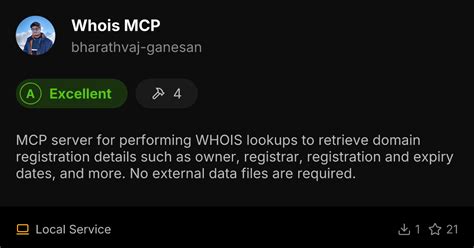 Whois MCP MCP Servers LobeHub