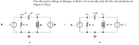 Solved Use The Node Voltage Technique To Find Vi T In