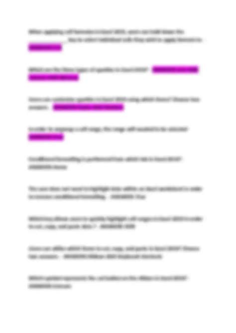 Mos Certification Exam Sg Exam Actual Exam With Correct Actual