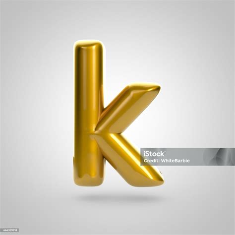 메탈 릭 페인트 황금 편지 K 소문자 0명에 대한 스톡 벡터 아트 및 기타 이미지 0명 3차원 형태 공기 주입 Istock