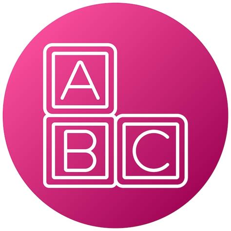 Premium Vector Abc Blocks Icon Style