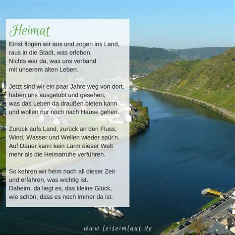 Heimat Gedicht Leise Im Laut