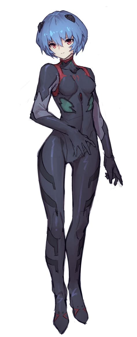 Safebooru 1girl Ayanami Rei Black Bodysuit Blue Hair Bodysuit
