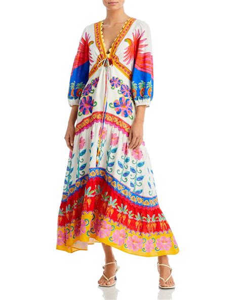 FARM Rio Vivid Garden Maxi Dress In Red Lyst
