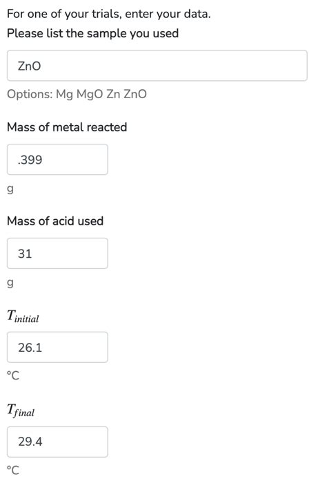 Solved Calculate ΔHrxn For the trial used above ΔHrxn for Chegg com